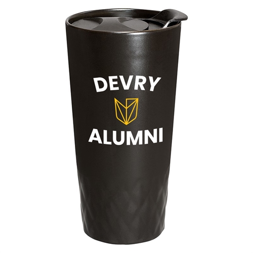 DeVry™ Alumni 14oz Double Wall Ceramic Textured Tumbler from DeVry ...