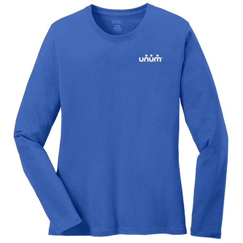 Port & Company® Ladies Long Sleeve Core Cotton Tee from Unum Group ...